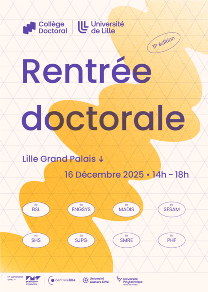 Stardoc 2025- Rentrée doctorale 2025 - EGENGSYS de l'Université de Lille